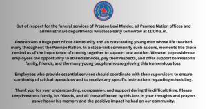 Early Closing for Preston Levi Mulder & Family | Pawnee Nation of Oklahoma